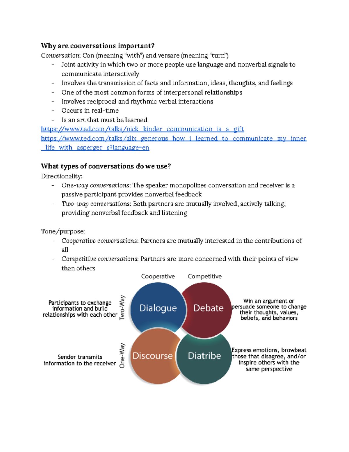 Talking and Listening - Stacey Wilson - Why are conversations important ...