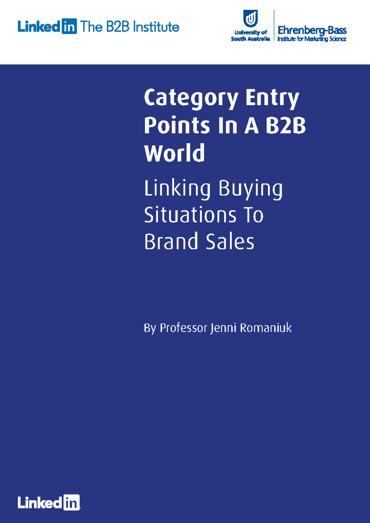 B2b CEP - book - Category Entry Points In A B2B World Linking Buying Situations To Brand Sales ...