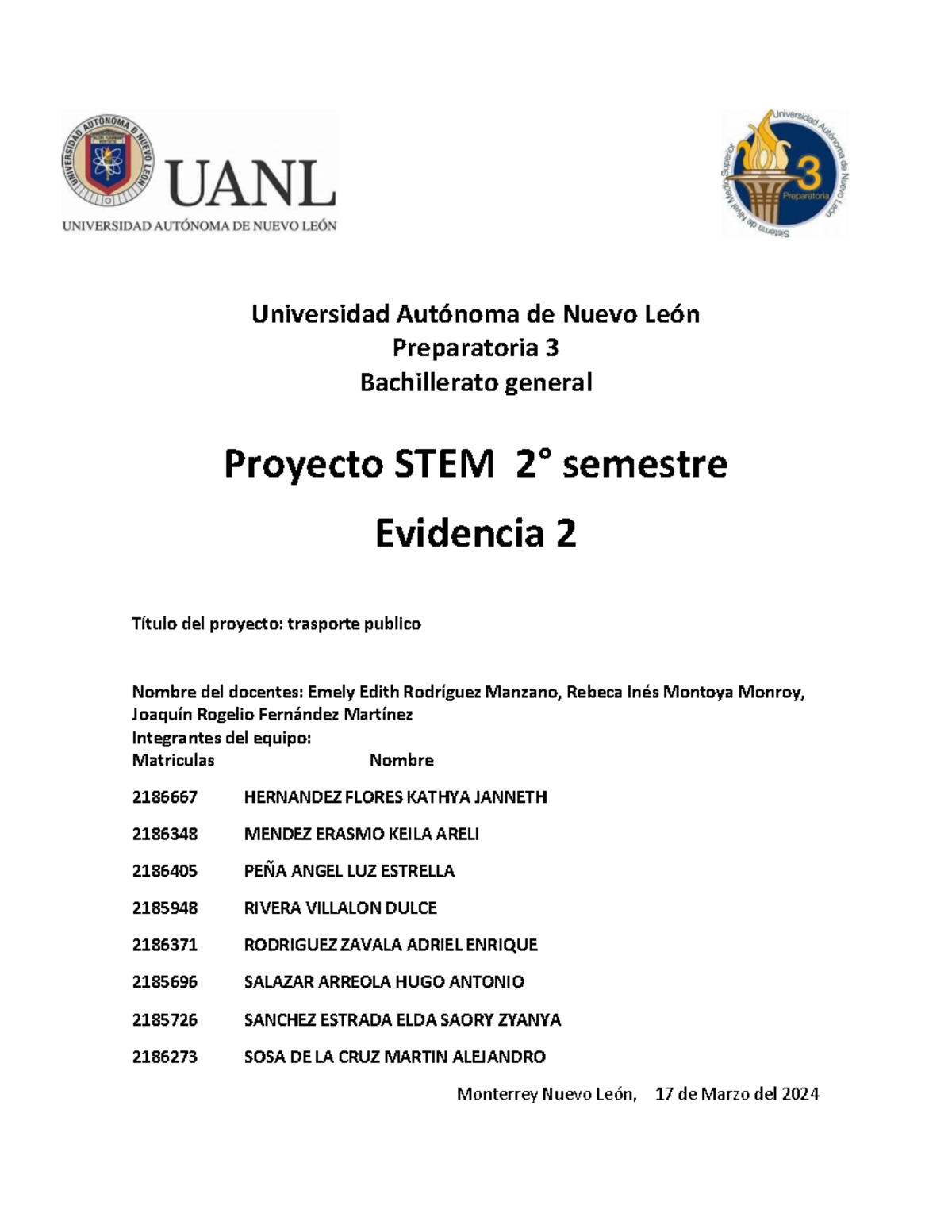 Equipo 2 E2 Proyecto STEM - Universidad Autónoma de Nuevo León ...