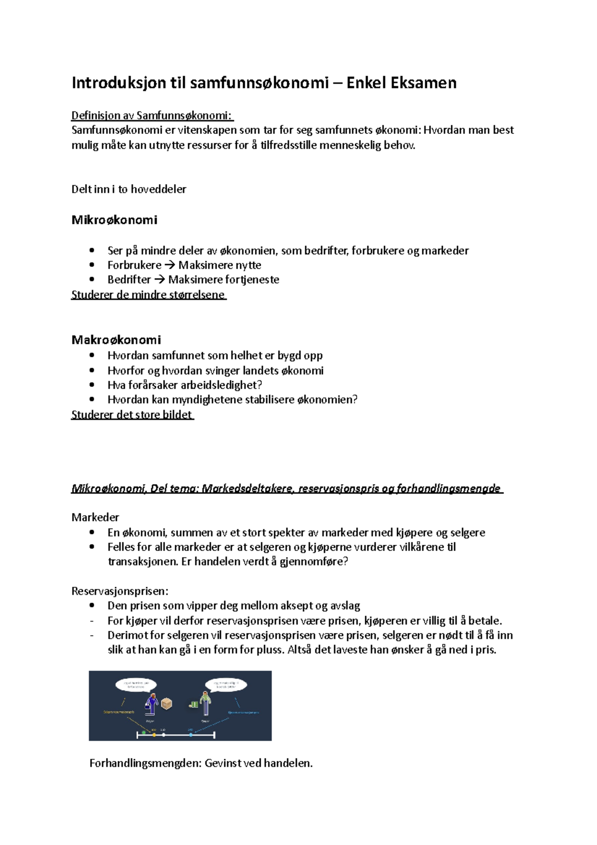 Introduksjon til samfunnsøkonomi- enkel eksamen - Introduksjon til samfunnsøkonomi – Enkel ...