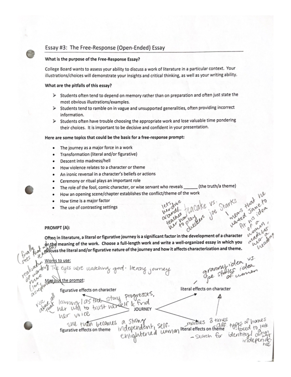 Essay #3 The Free-Response (Open-Ended) Essay - Studocu