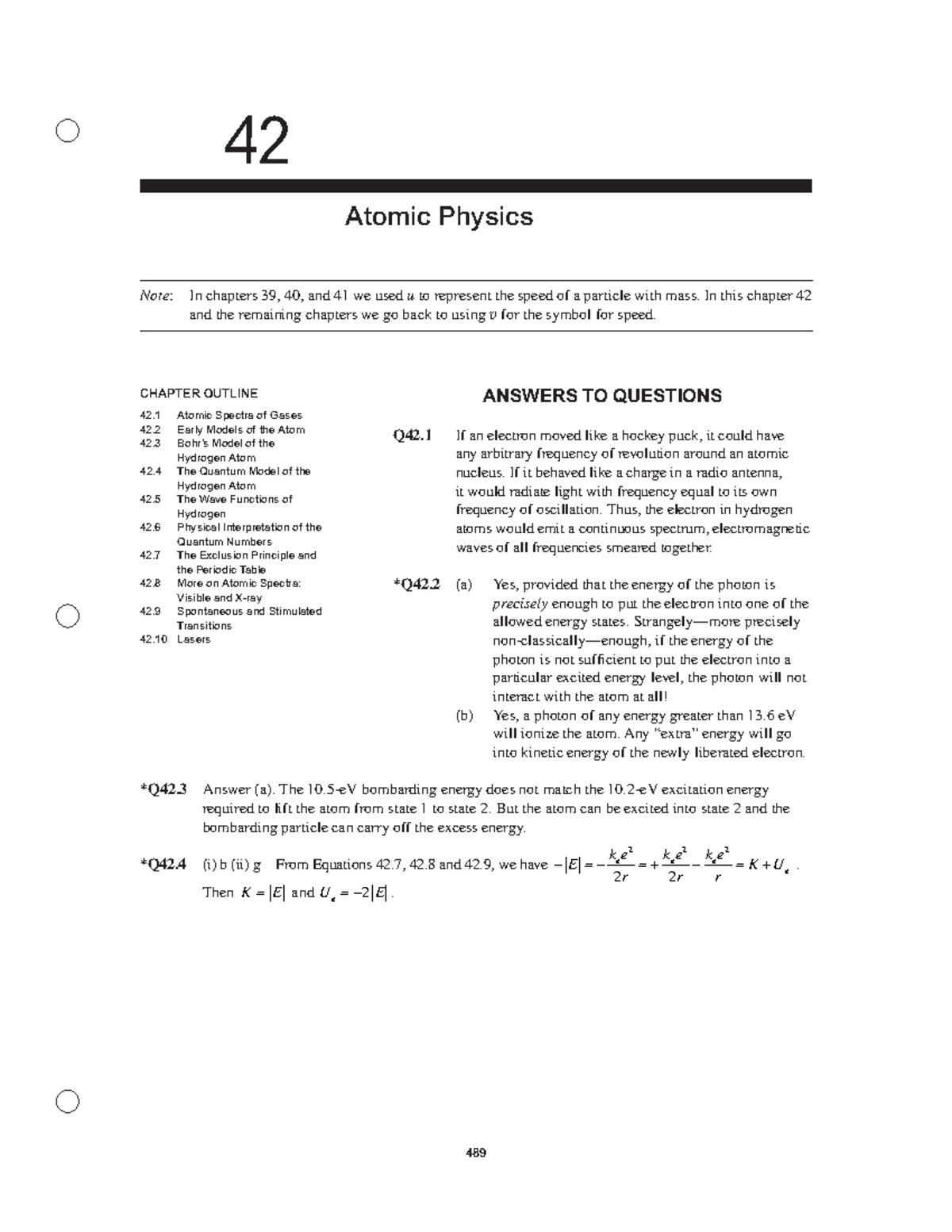 SM chapter 42 - fisica - 42 Atomic Physics CHAPTER OUTLINE 42 Atomic ...