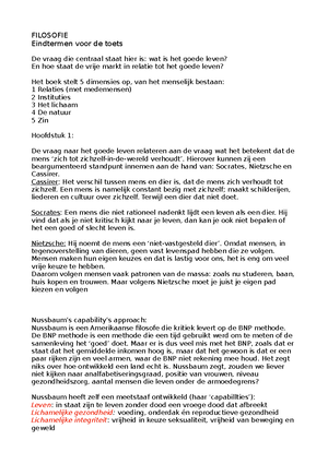 Filosofie toetsweek 2 - Filosofie samenvatting toetsweek 2 Deze samenvatting gaat over de ...