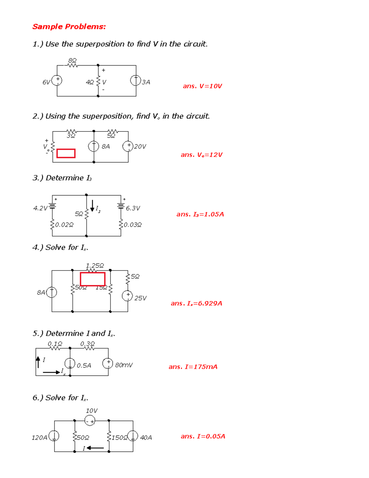 Superposition problems with answers-CPE stduents - Sample Problems: 1 ...