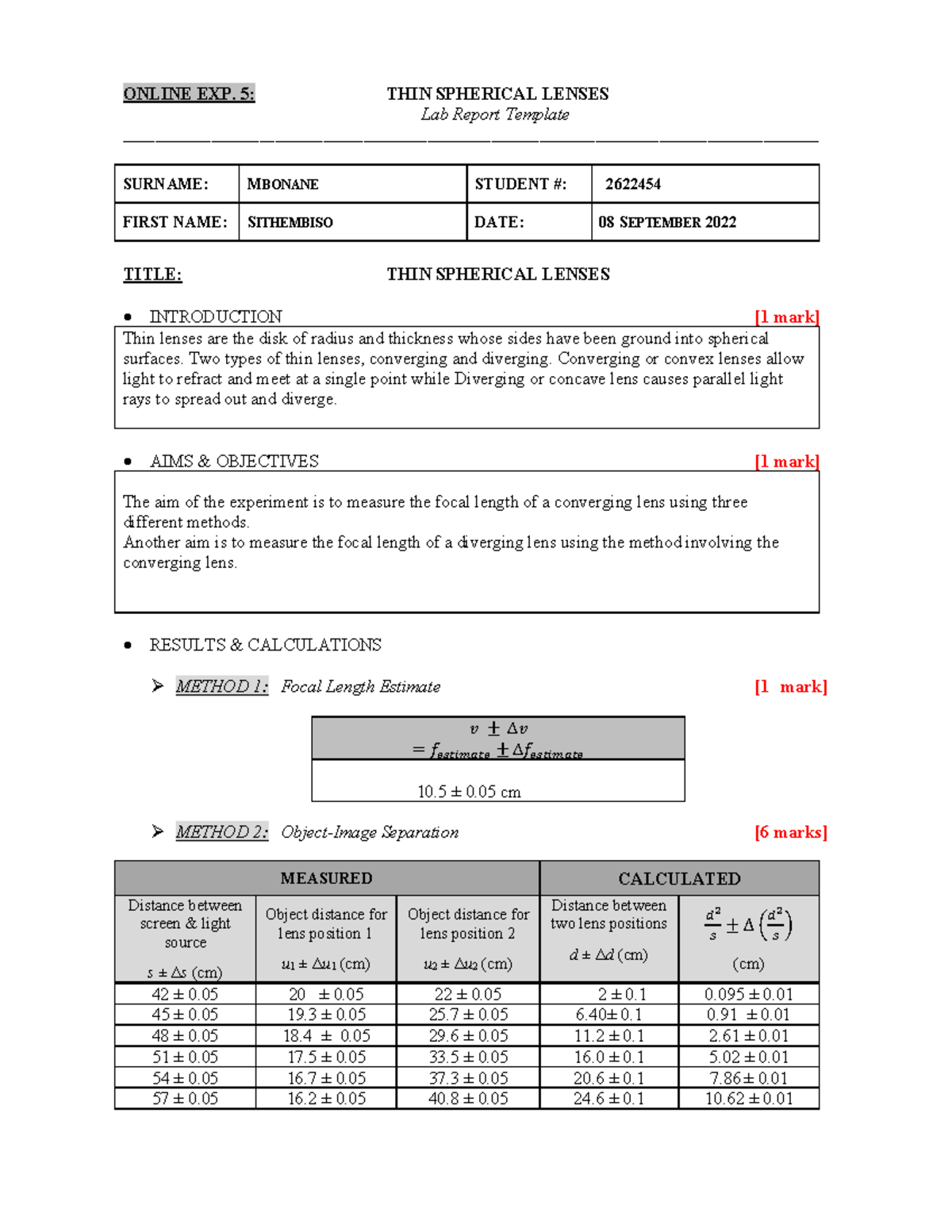 Experiment 5 Physics ONLINE EXP 5 THIN SPHERICAL LENSES Lab Report experiment-5-physics-online-exp-5-thin-spherical-lenses-lab-report