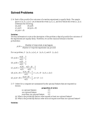 Lecture 01 - ........ - Lecture Notes on MAT 212 Probability Statistics ...