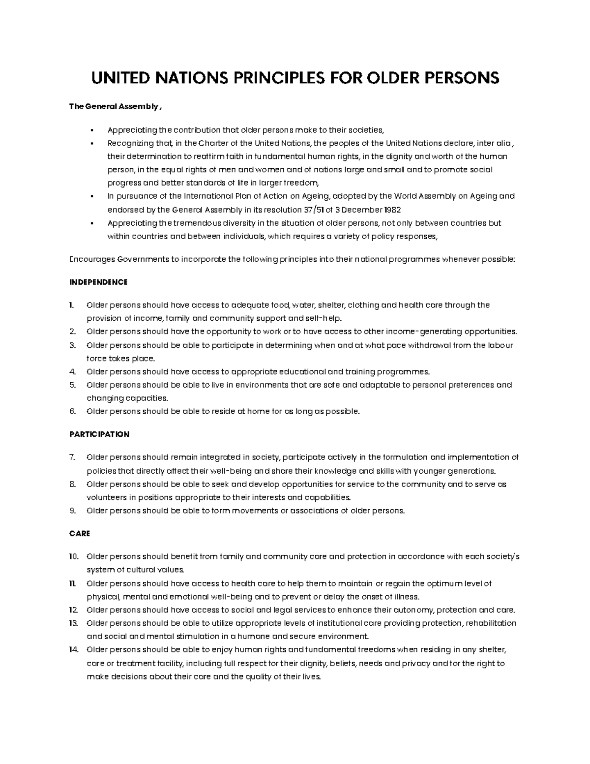 Geria PPT Lecture 7 - The General Assembly , Appreciating the ...