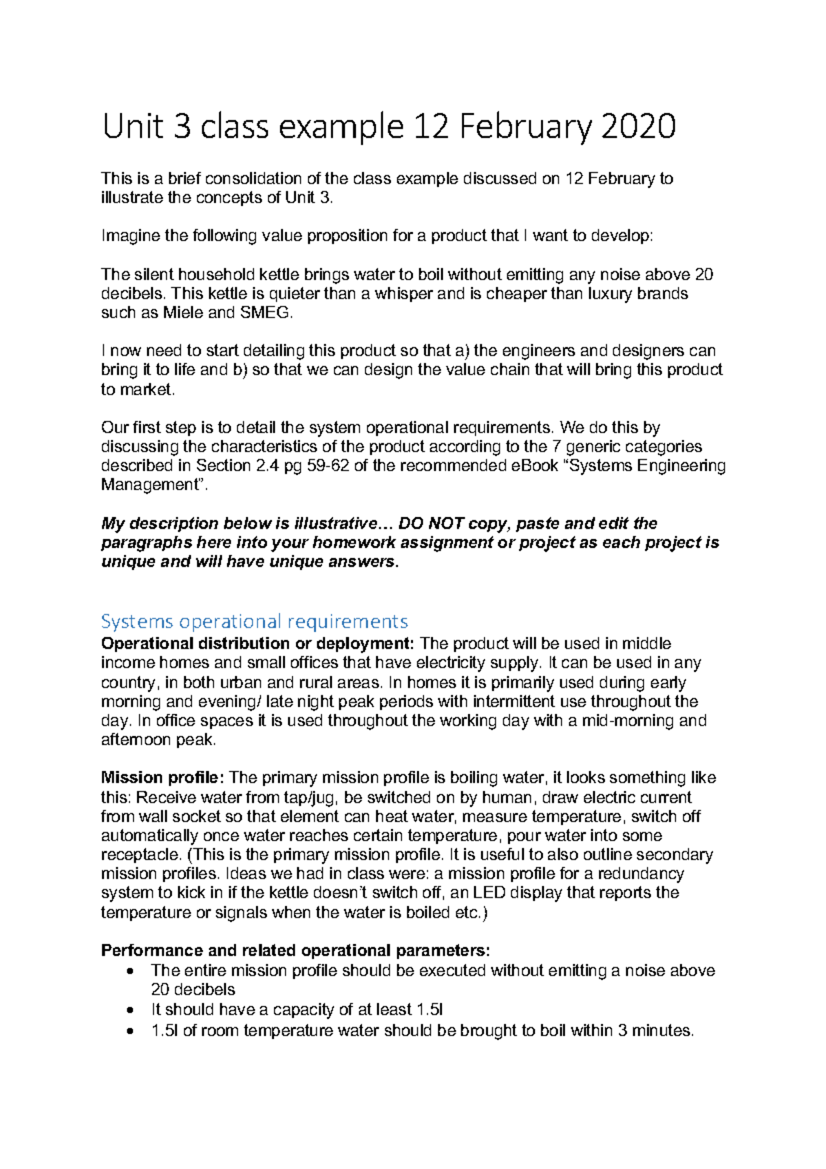 Unit 3 class example 12 February 2020 - Unit 3 class example 12 ...