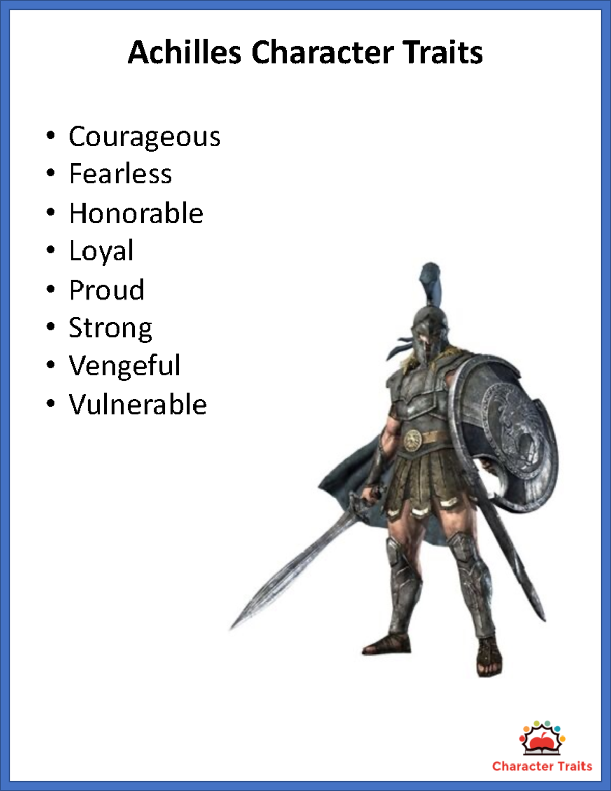 Ella Becker - Achilles Character Traits-1 - Achilles Character Traits • Courageous • Fearless ...