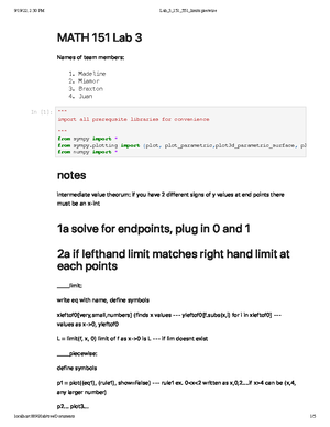 MATH151F22Exam2BSol - MATH151, Fall 2022 Common Exam II - Version B LAST NAME (print): FIRST ...