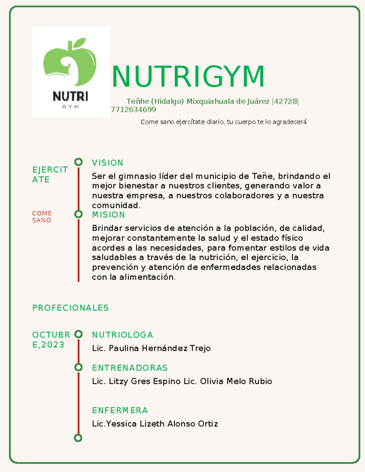 Nutrigym - Empresa - NUTRIGYM Teñhe (Hidalgo) Mixquiahuala de Juárez ...