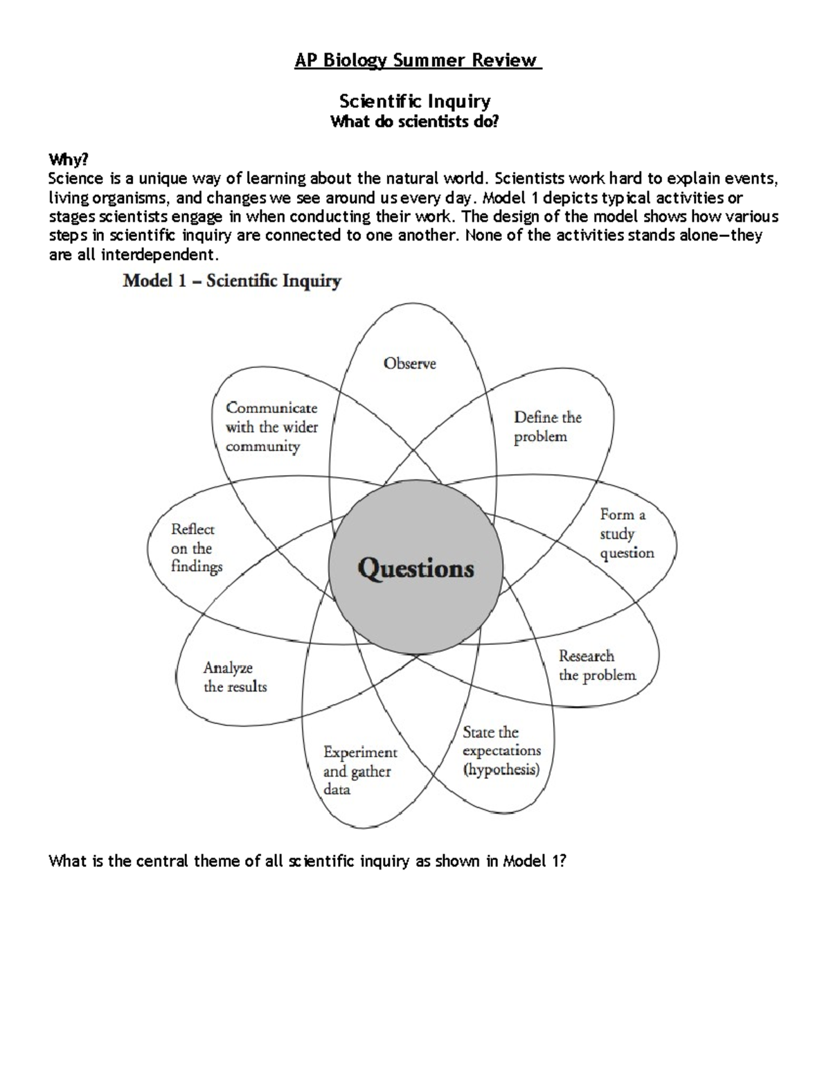 AP Biology Pogil Summer Assignment 17-18 - AP Biology Summer Review ...