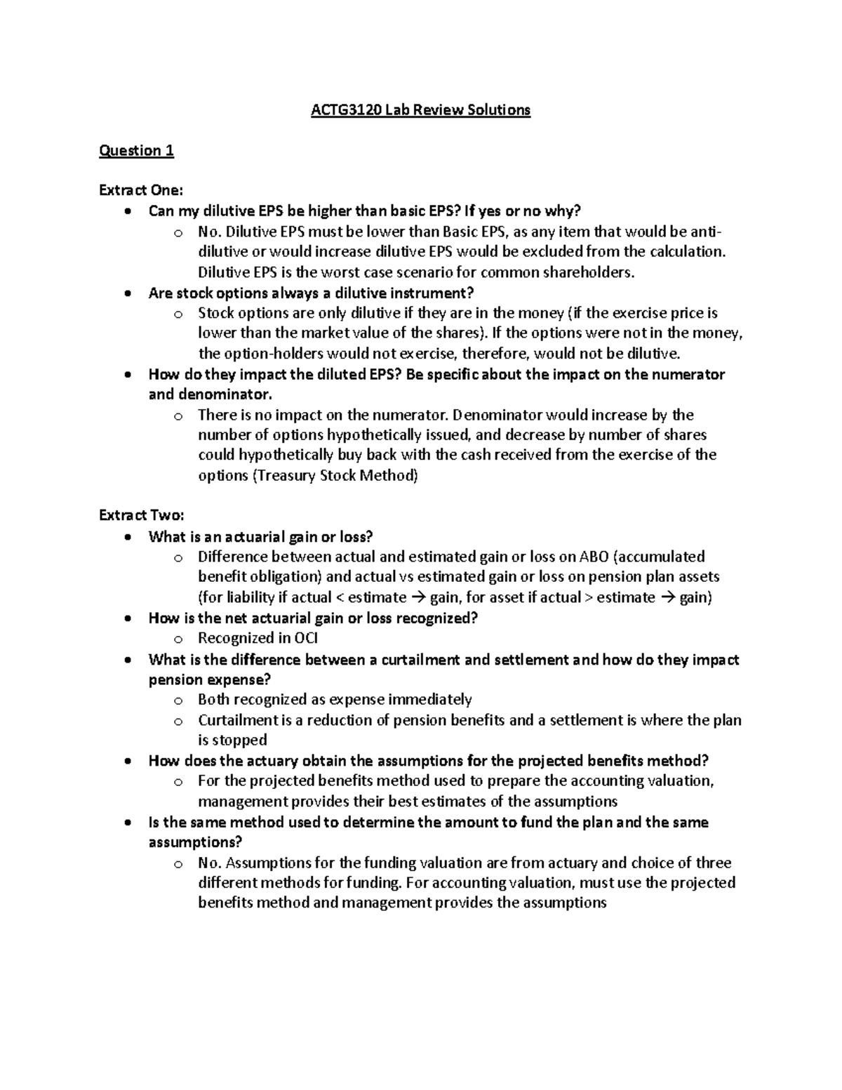 ACTG3120 Lab Review Solutions - **ACTG3120 Lab Review Solutions ...