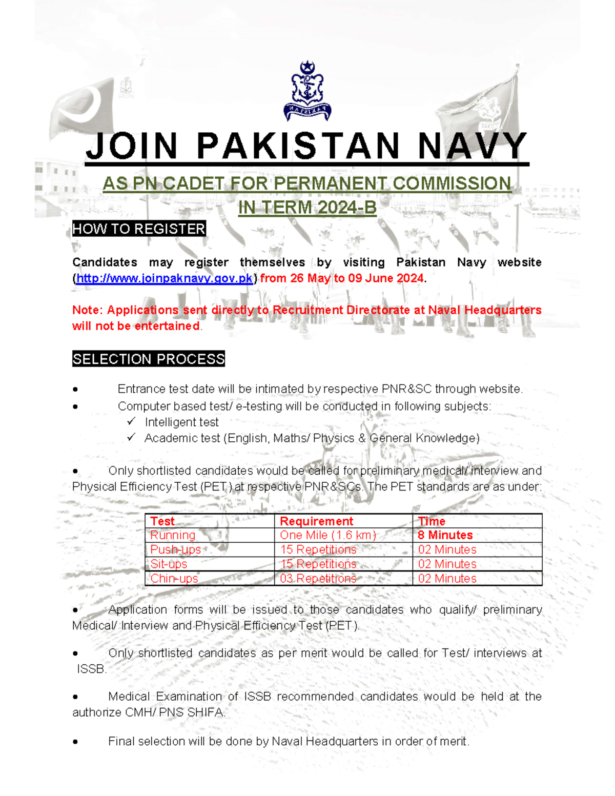 24-05-2024-PNCT criteria B 2024 - JOIN PAKISTAN NAVY AS PN CADET FOR ...