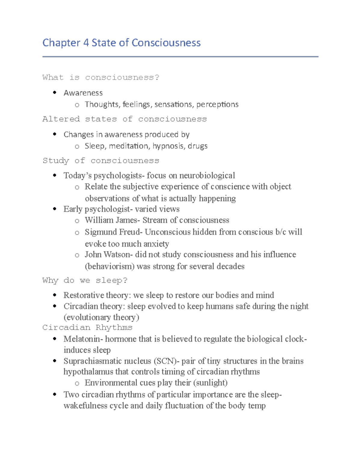 Chapter 4 State of Consciousness - Chapter 4 State of Consciousness ...
