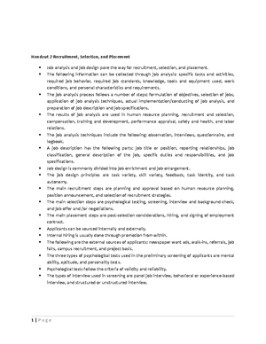 Handout-1-Human-Resource-Planning - Handout 1: Human Resource Planning ...