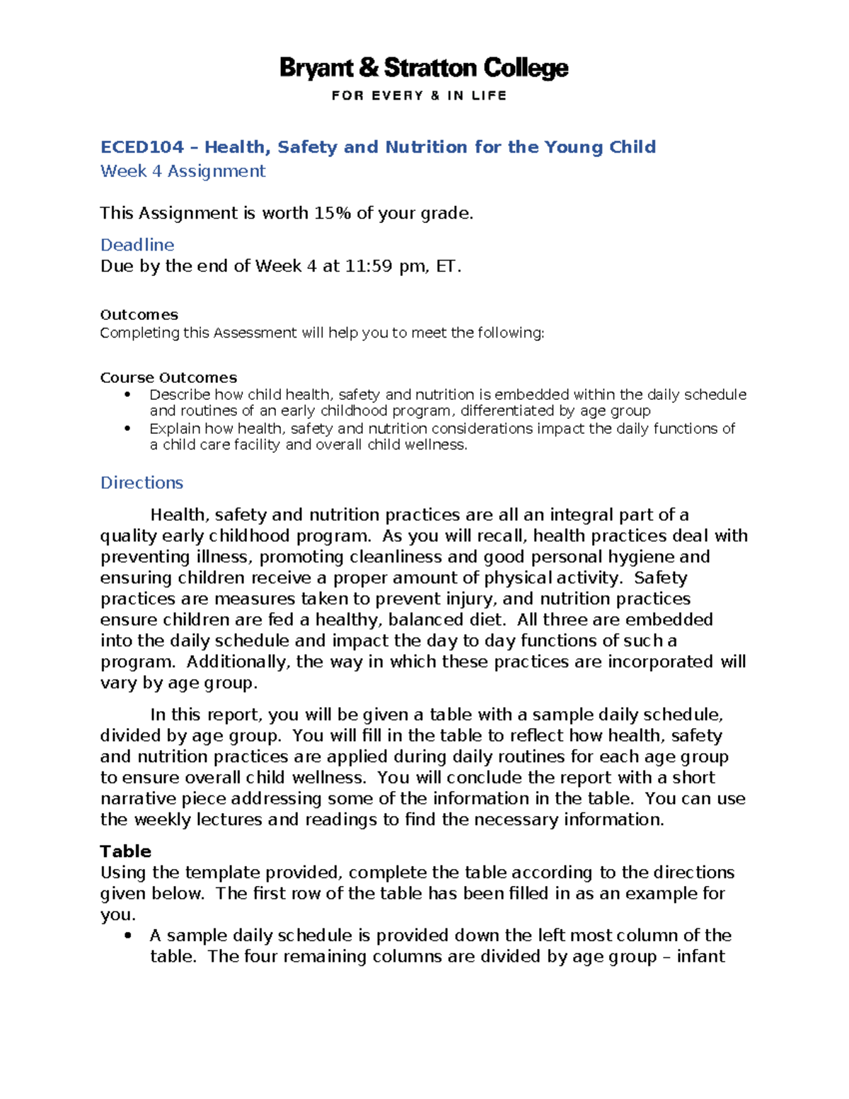 ECED104 Report - Week 4 Assignment This Assignment is worth 15% of your ...