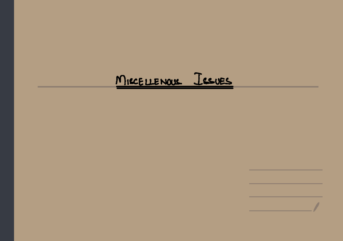 16 Miscellaneous Issues - MISCELLENOUS ISSUES Furnished Holiday Letting ...