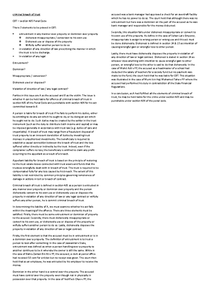 Cheating note summary - Cheating as defined under Section 415 Penal ...