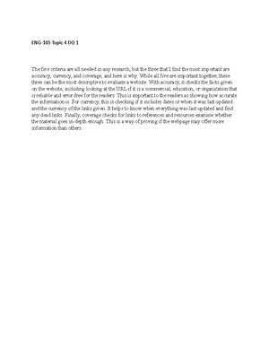 ENG-105 Topic 4 week DQ 2 assignment of ADHD - ENG-105 Topic 4 DQ 2 ...