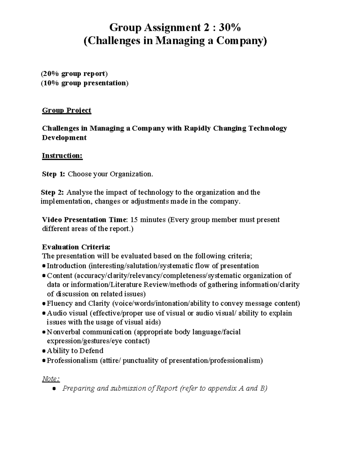 Group Assignment 2 - Step 2: Analyse the impact of technology to the organization and the - Studocu