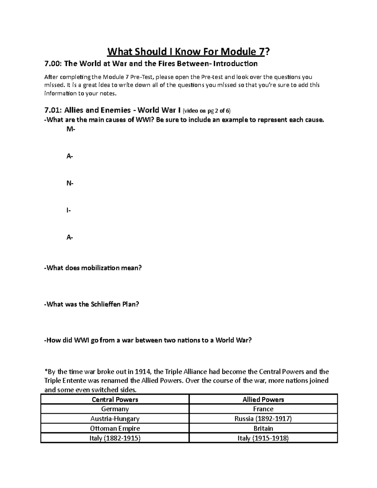 Module 7Study Guide Module 7Study G Module 7Study Guideuide Module ...