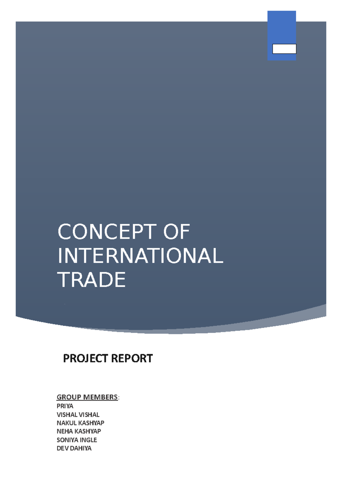Concept Trade Final - CONCEPT OF INTERNATIONAL TRADE PROJECT REPORT ...