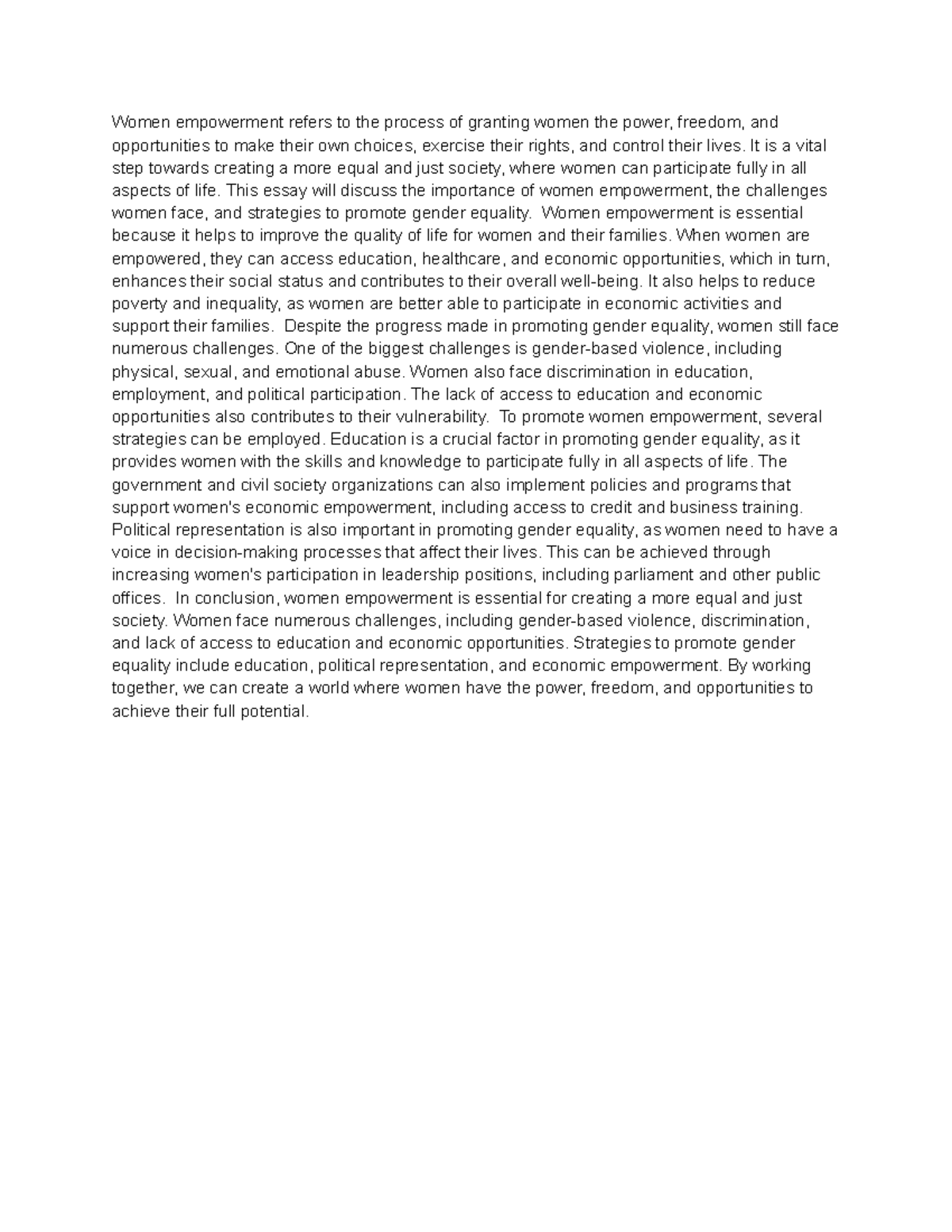 Women Empowerment - It is a vital step towards creating a more equal ...