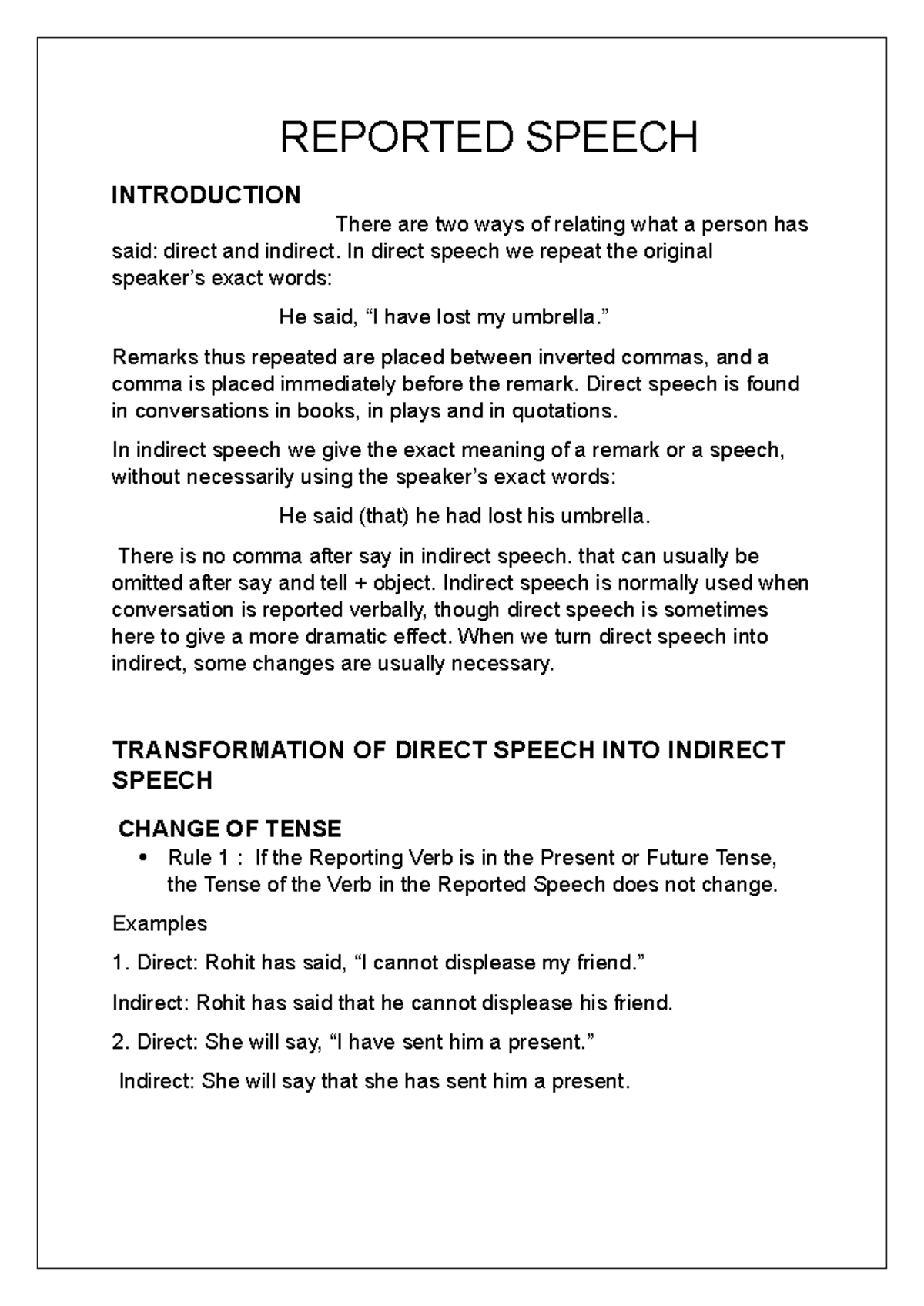 Reported speech for beginners in english grammar vocabulary and other ...