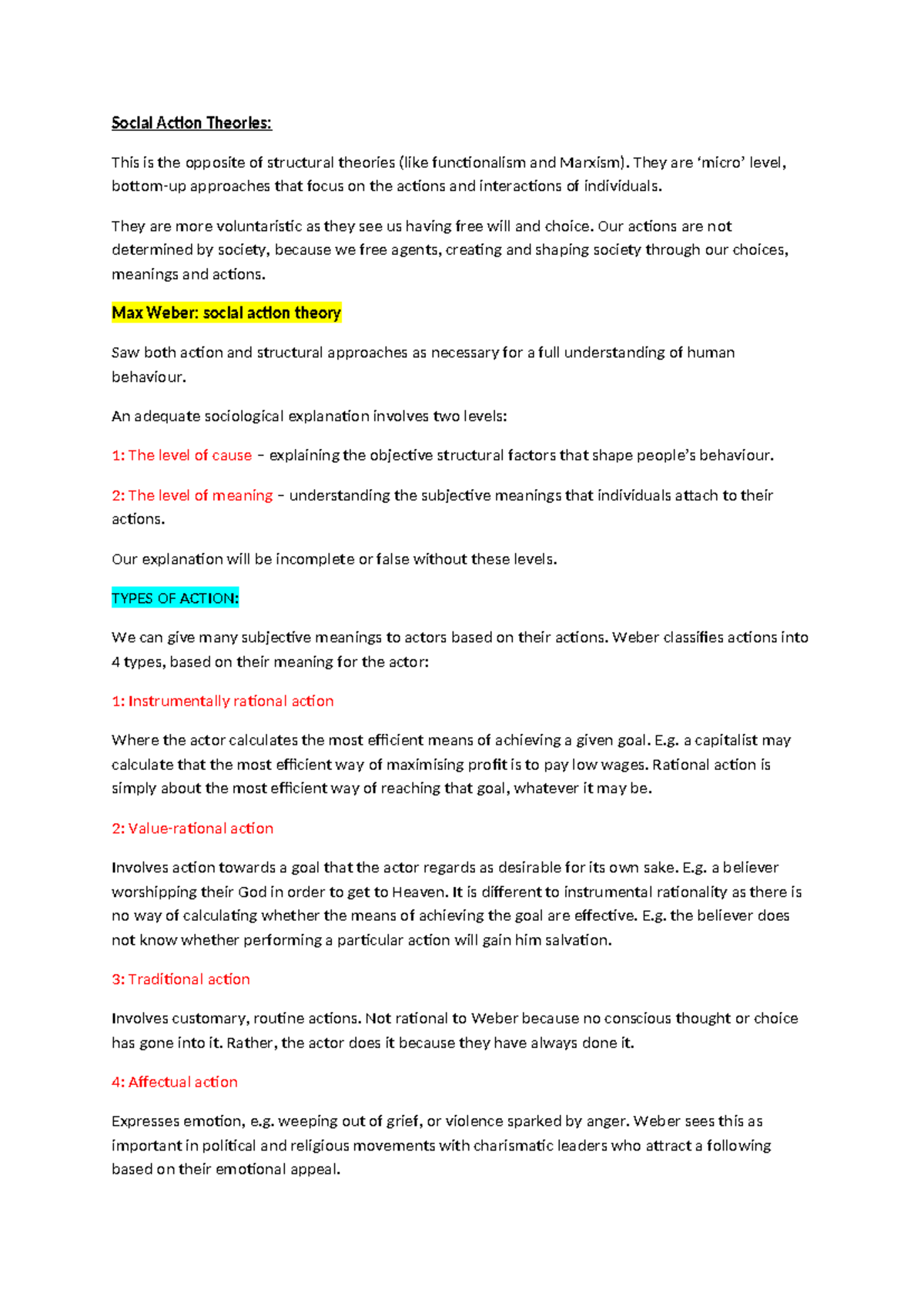 Social-action-theories - Social Action Theories: This is the opposite ...