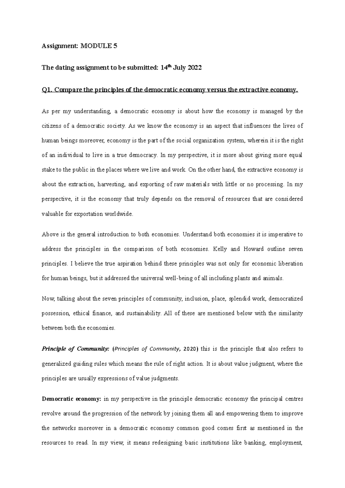 Module 5 BUS377 - Assignment: MODULE 5 The dating assignment to be ...
