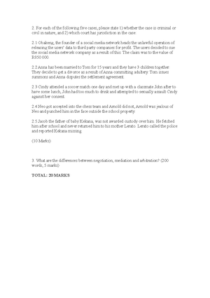 SJD1501 Assignment 5 2022 - Blessing Ngwenya - ASSESMENT Course code ...