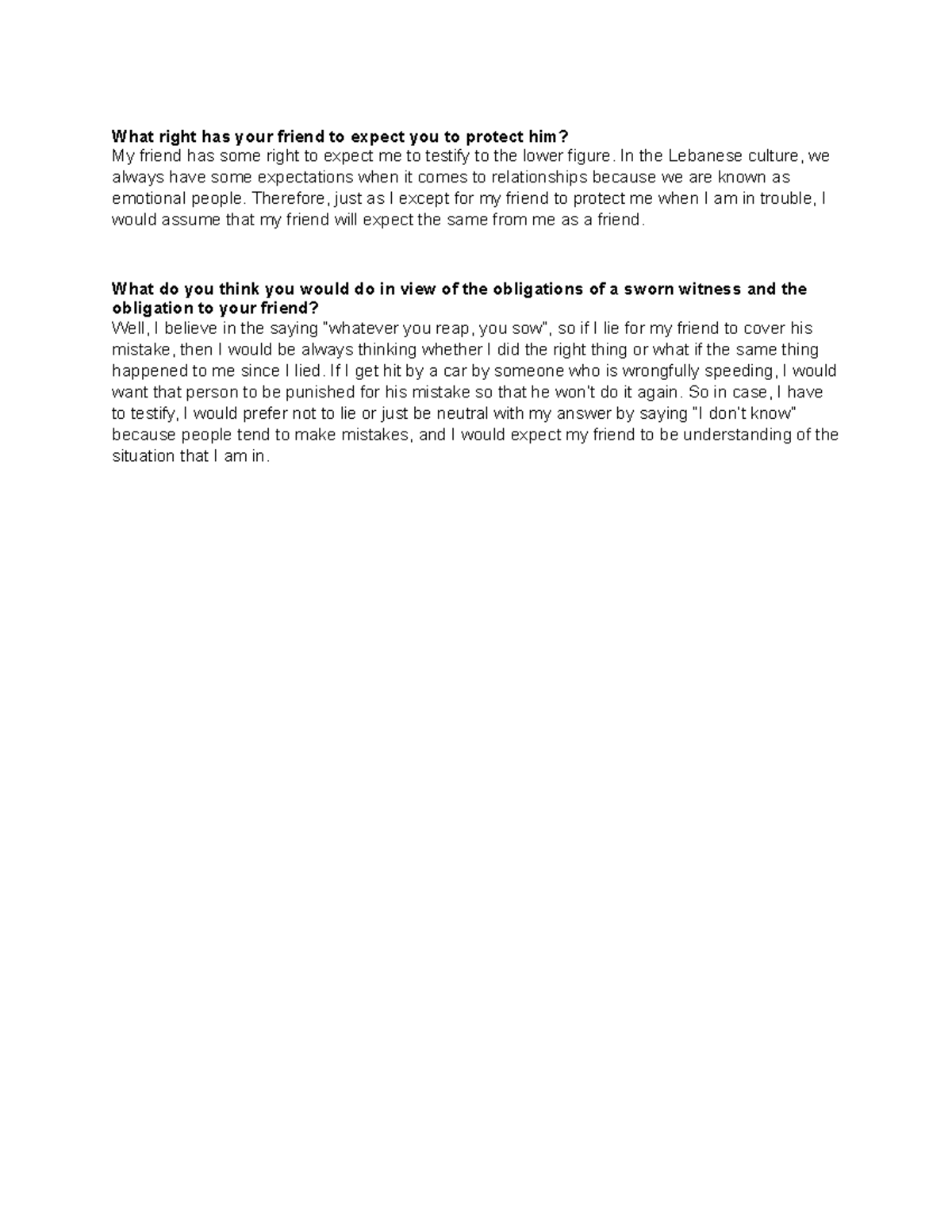 Module 1 Discussion 2 - Are you Universalist or Particularist - What ...