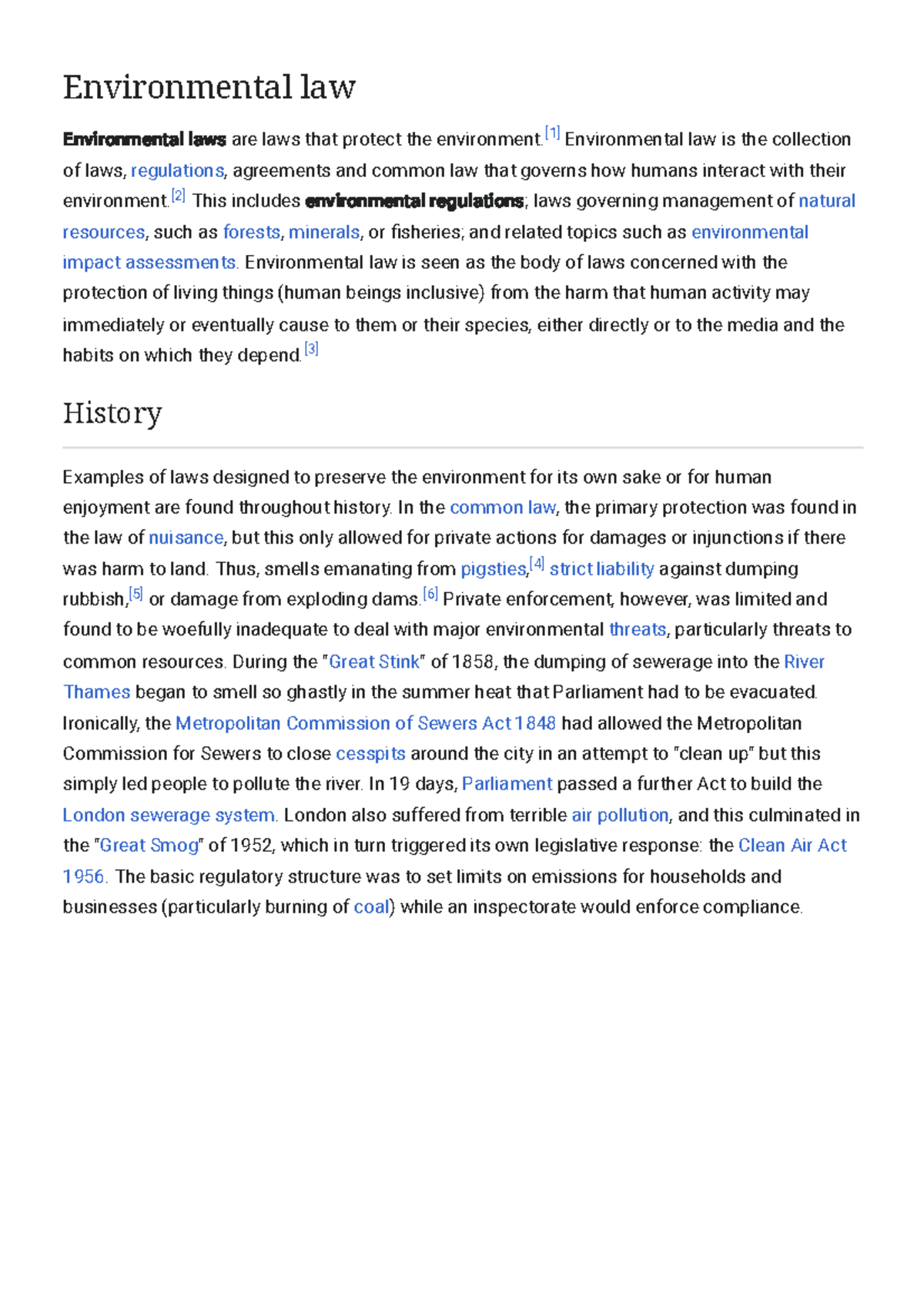 Environmental law - Wikipedia - Environmental law Environmental laws ...