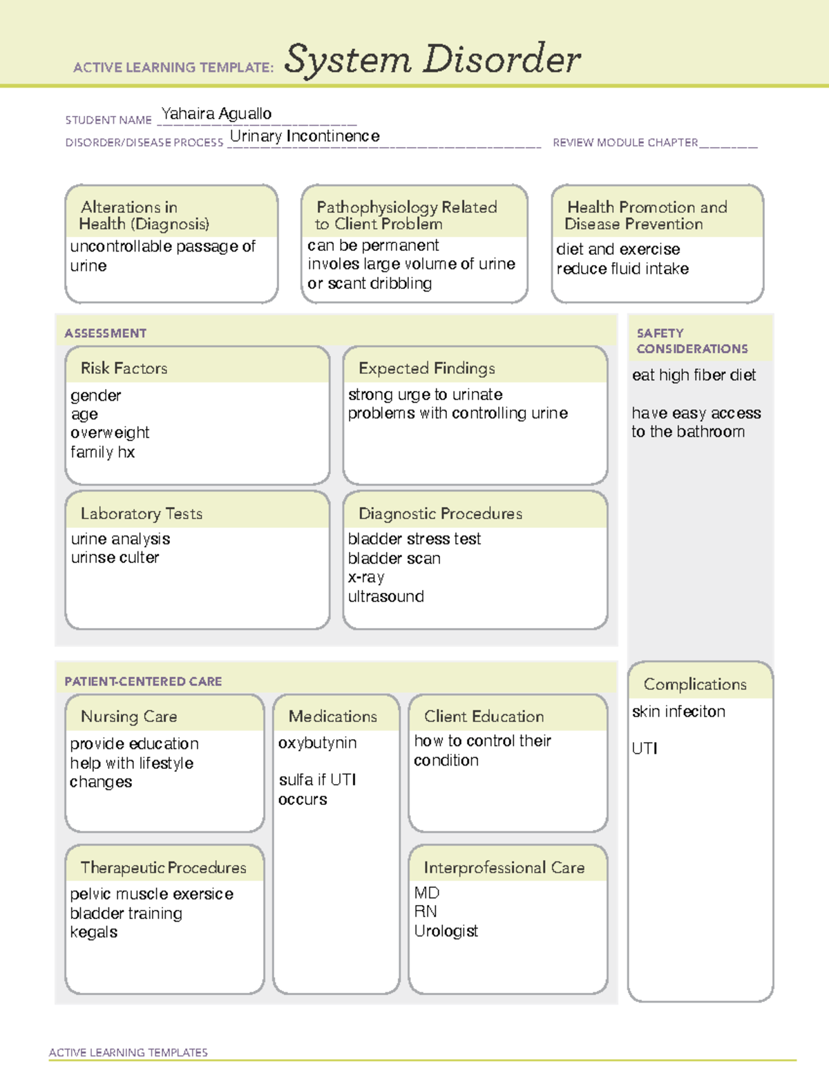 System disorder restricted-2 - ACTIVE LEARNING TEMPLATES System ...