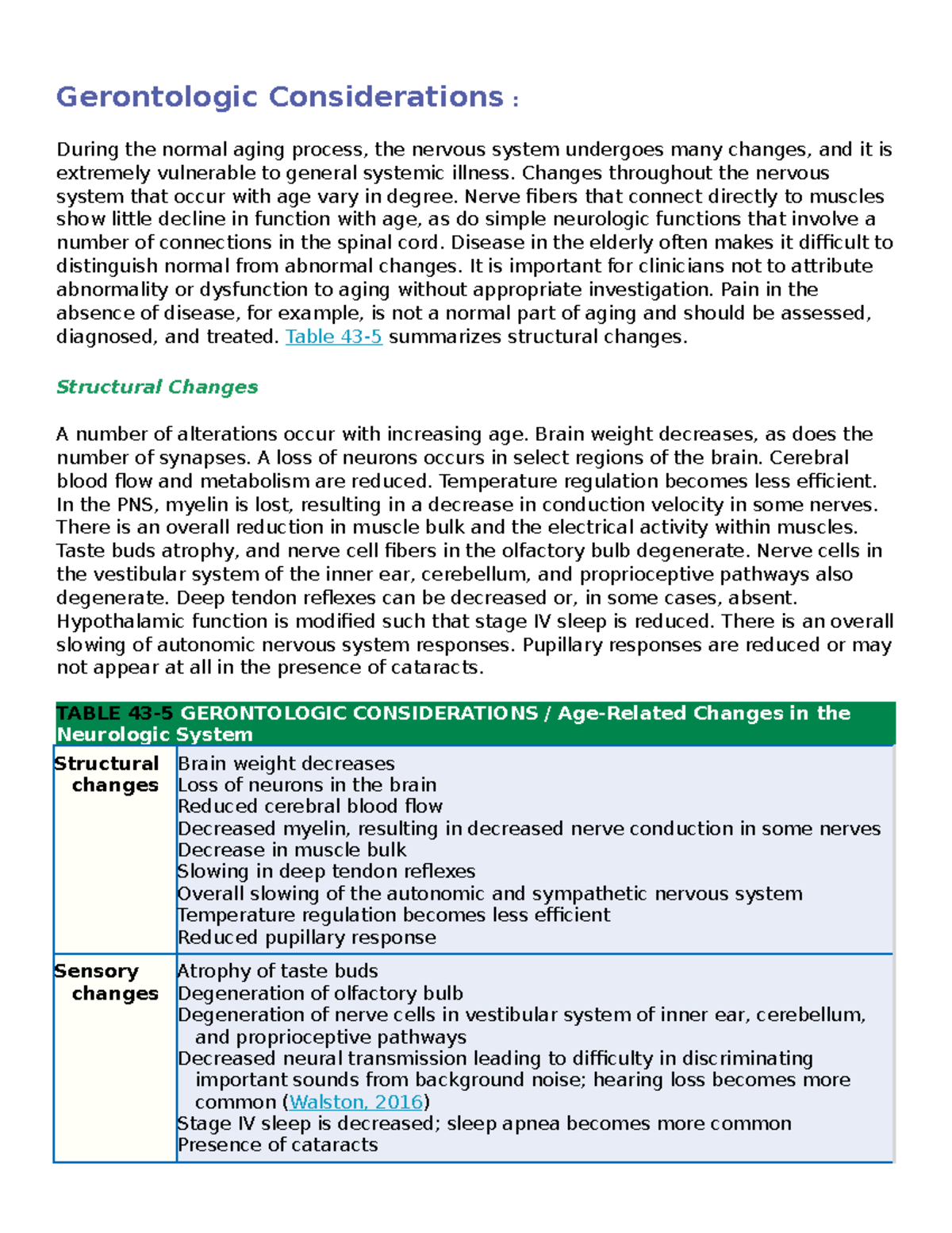 Nuerological geriatric considerations - Gerontologic Considerations : During the normal aging ...