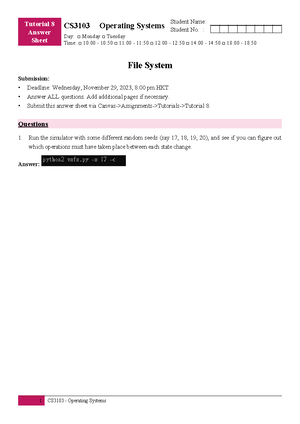 Lab01 - Sem B Dr. LI, Haoliang - Lab 01 – Integrated Development ...