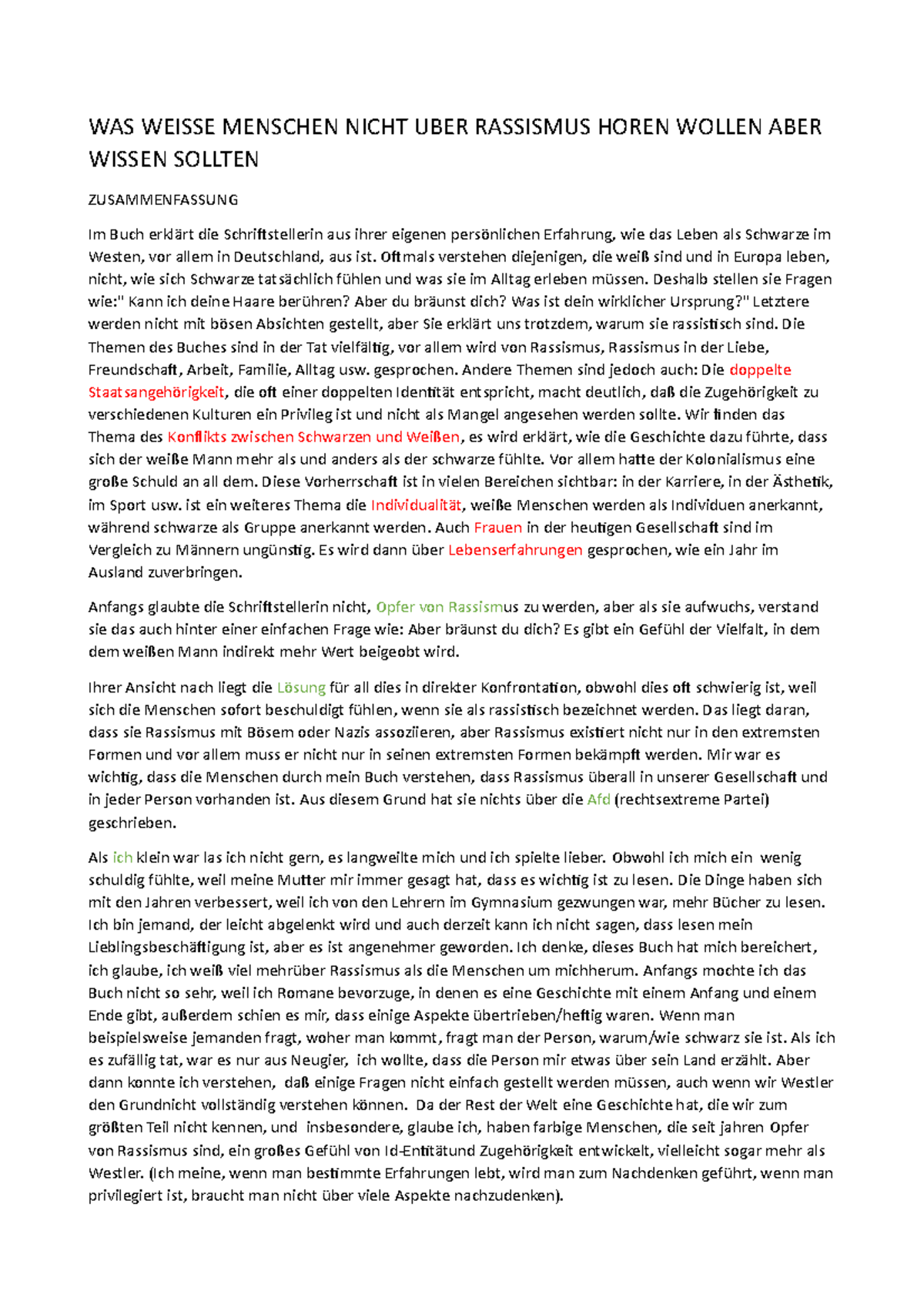 WAS Weisse Menschen Nicht UBER Rassismus Horen Wollen ABER Wissen ...