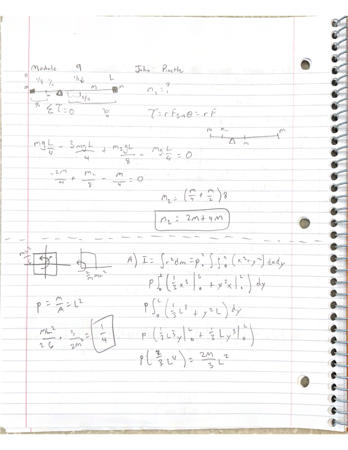 Module 9 Notes - PHY 2048C - Mod le .haR ". , T-0 T si 0 C 01 ( ) 2m Mn ...