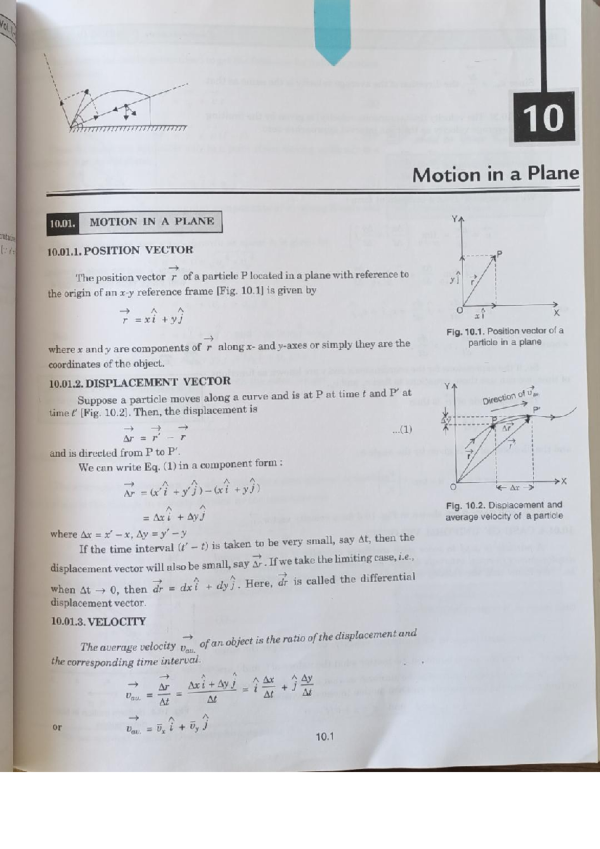 Motion in a plane document - Plus two physics - UoK - Studocu