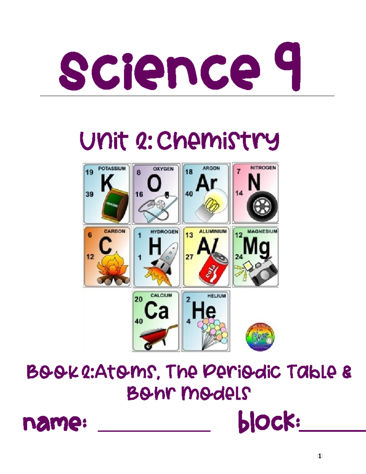 Book 2 - atoms the periodic table bohr models 1 - Unit 2 : Chemistry ...
