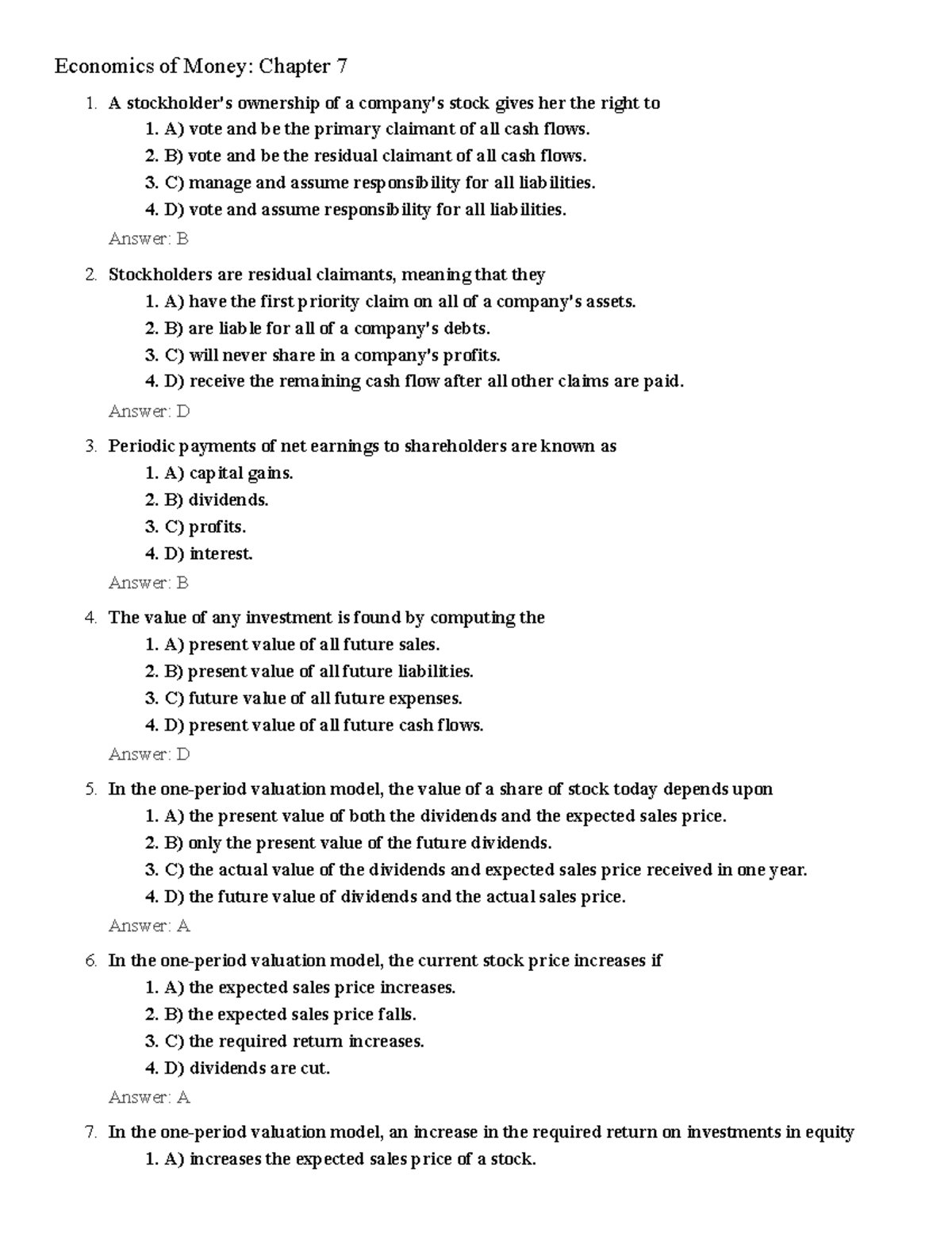 Print Economics of Money Chapter 7 flashcards - Easy Notecards - 1. 2 ...