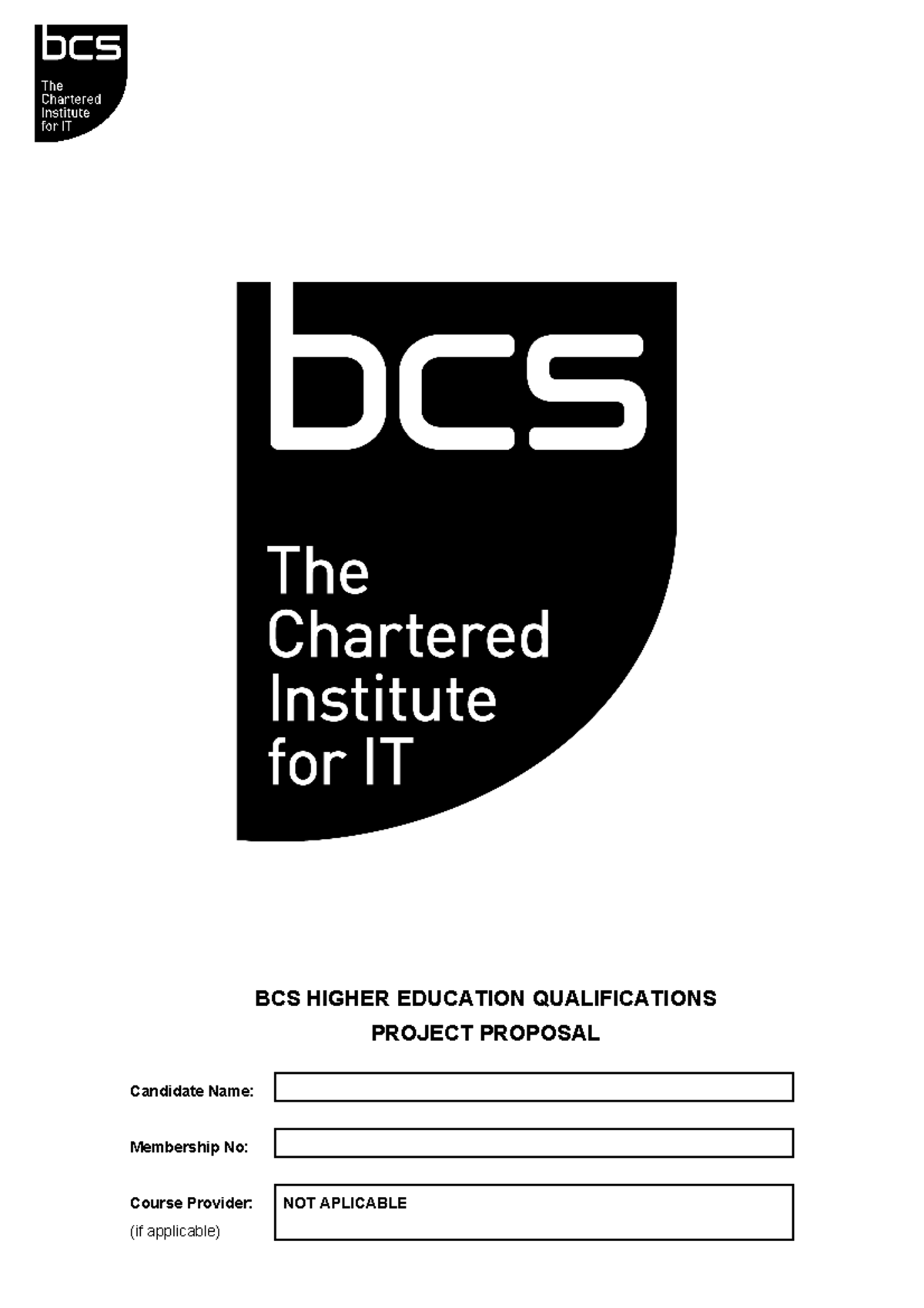 100725579 BCS Sample Project Proposal - BCS HIGHER EDUCATION ...