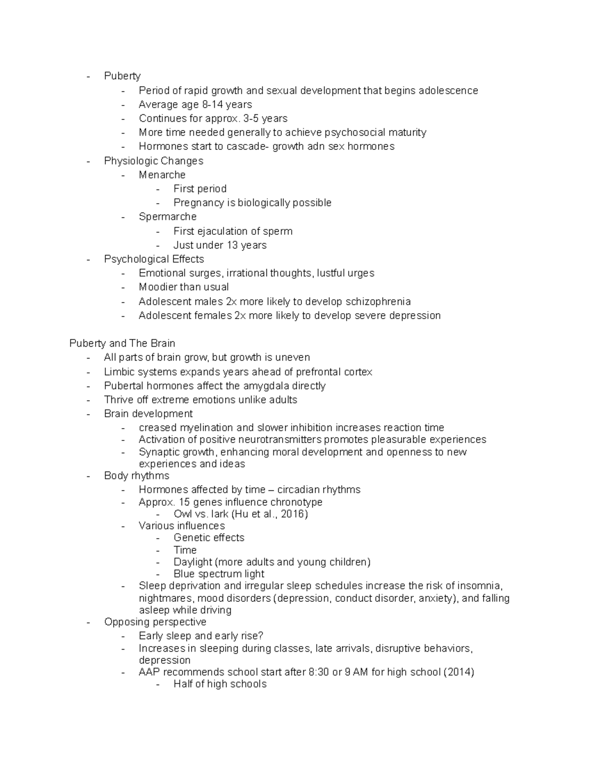 Adolescence Body and Mind - Puberty Period of rapid growth and sexual ...