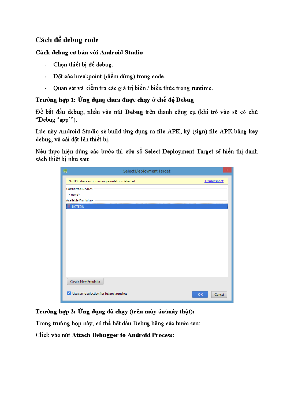 3 Cach-De-Debug-Code - 3 Cach-De-Debug-Code - Summary Lập trình Android - Cách để debug code ...