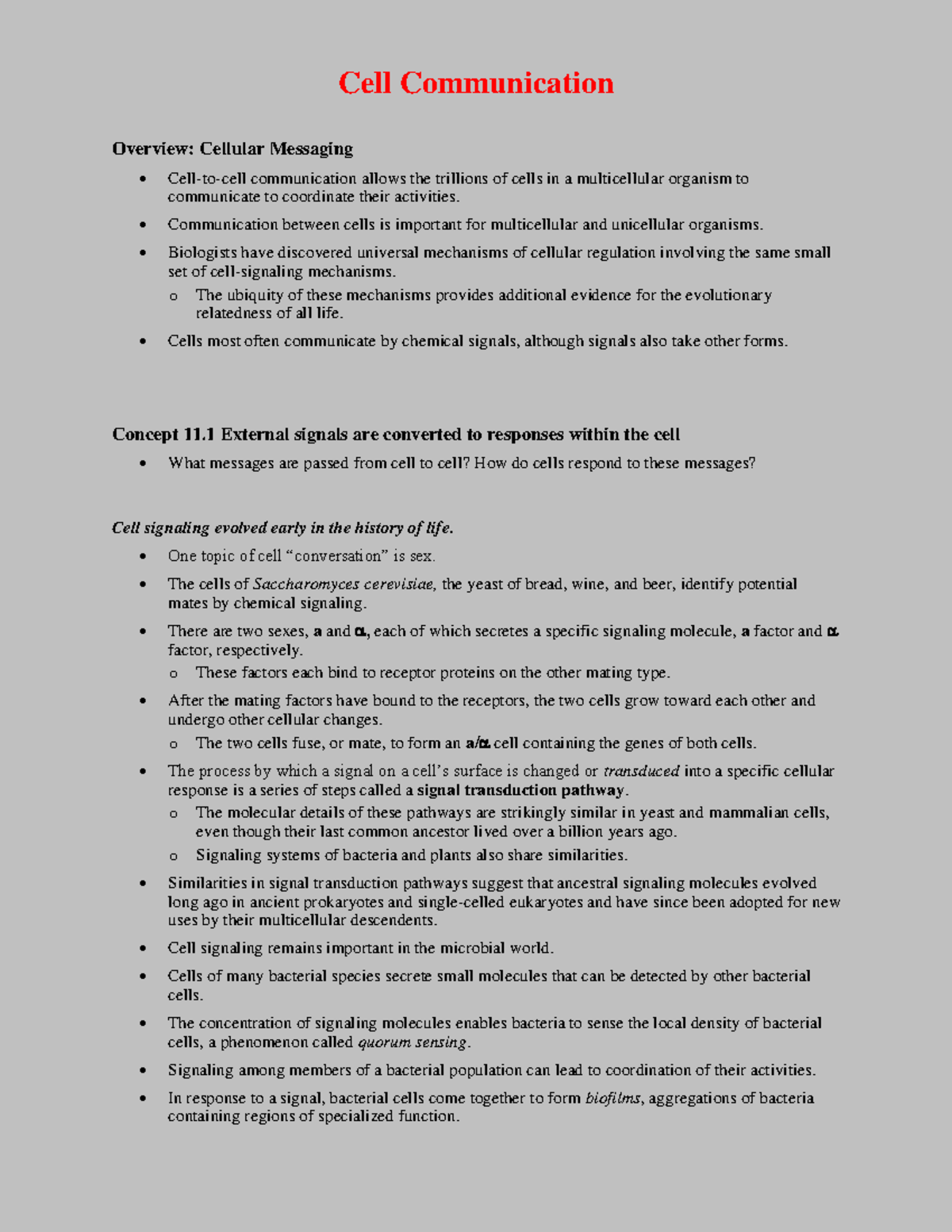 Cell Communication - Cell Communication Overview: Cellular Messaging ...