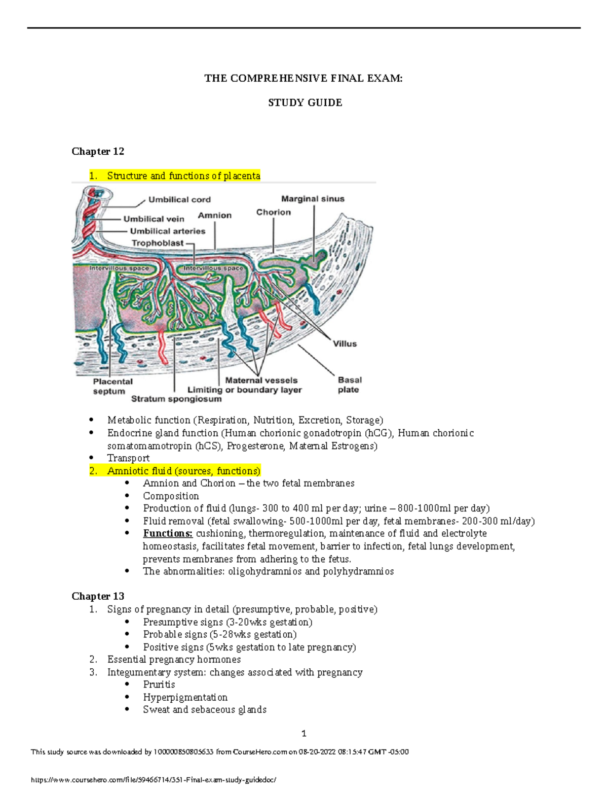 351 Final exam study guide - THE COMPREHENSIVE FINAL EXAM: STUDY GUIDE ...