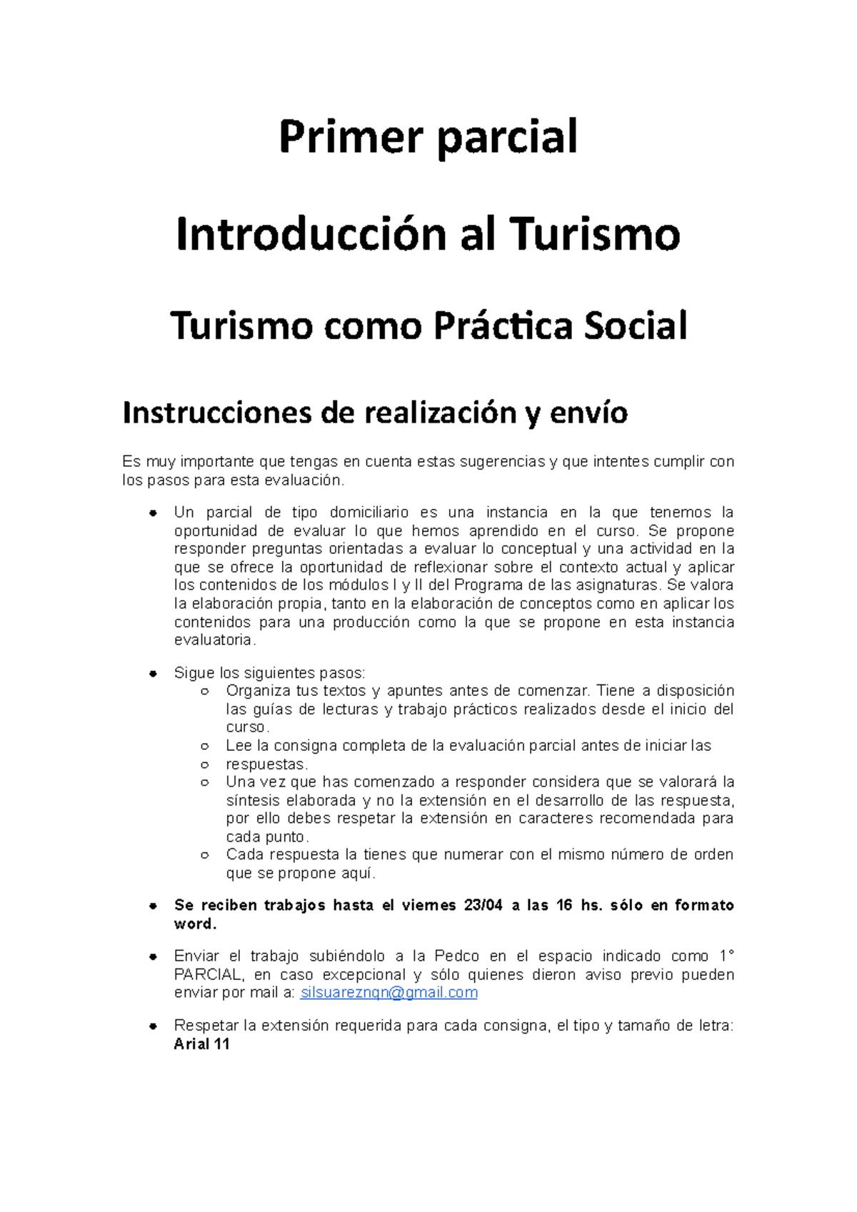 1° parcial IAT TPS - Nota: 8 - Primer parcial Introducción al Turismo ...