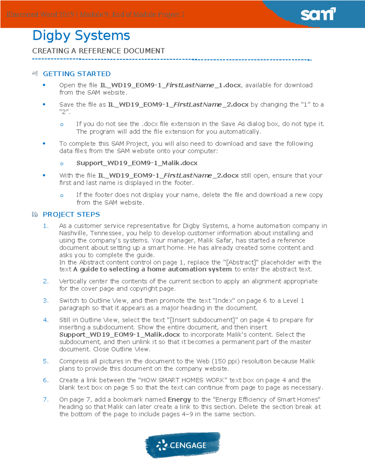Instructions IL WD19 EOM9-1 - Digby Systems CREATING A REFERENCE ...