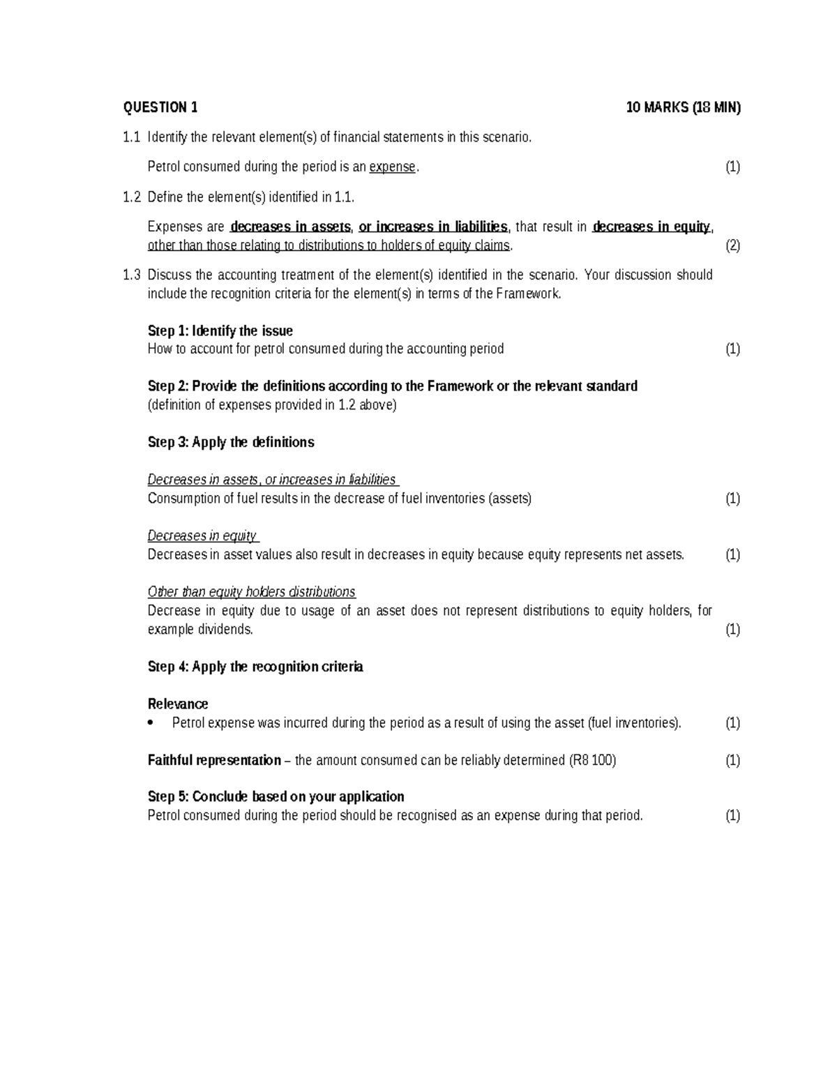 Suggested Solution Example Blackboard - QUESTION 1 10 MARKS (18 MIN) 1 ...